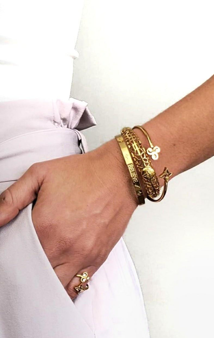 VALENCIA KEY Believe ️ Bracelet Gold Tone
